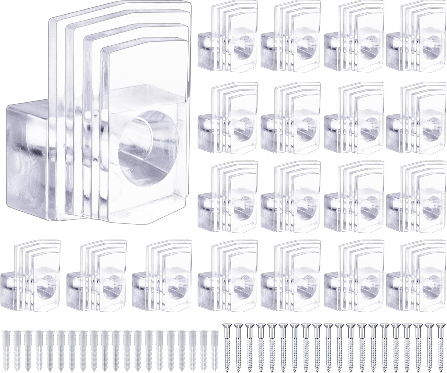 Mirror Holder Clips Clear Plastic Mirror Holders Mirror Mounting Clips ...