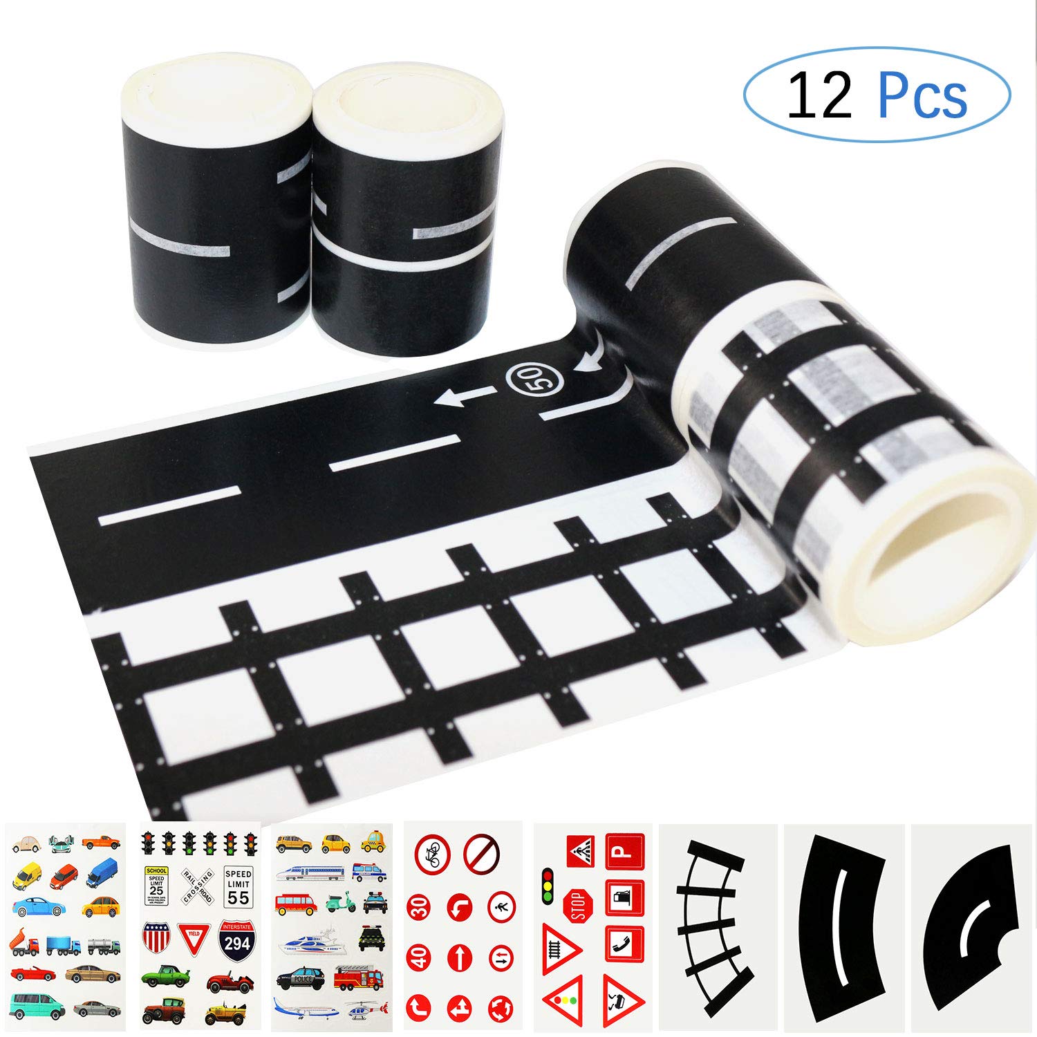 Adhesive Tape, Sticker, Children's DIY Road Traffic Paper Tape ...