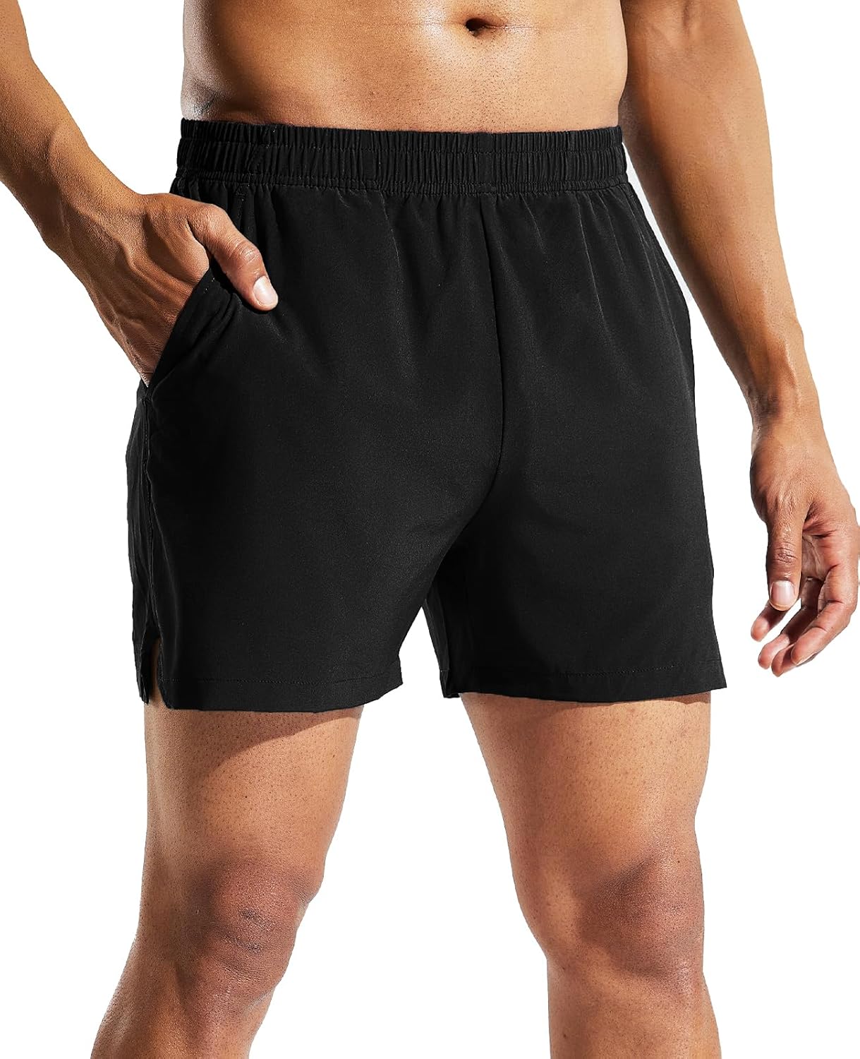 Amazon.com: MIER Men's 5 Inch Running Athletic Shorts with Pockets ...