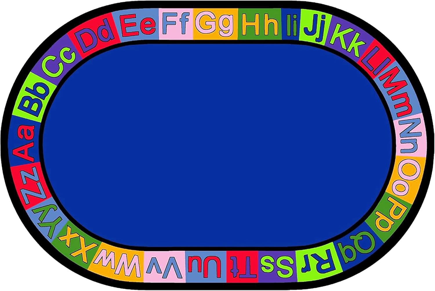 Amazon.com: KidCarpet.com Alpha Circle Time ABC Rug Bright, 7'6" x 12' Oval