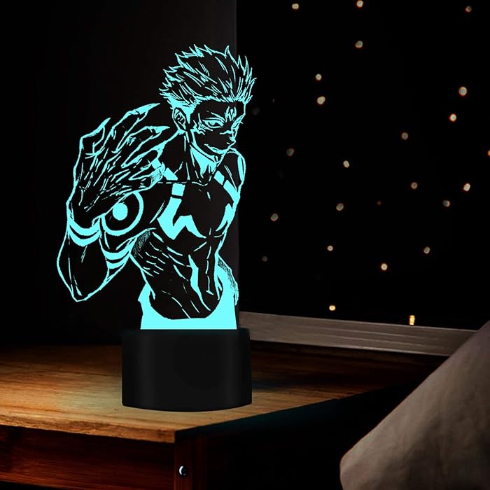 Buy Anime Lamp Ryomen Sukuna Satoru Gojo Light Jujutsu Kaisen Led Yuji ...