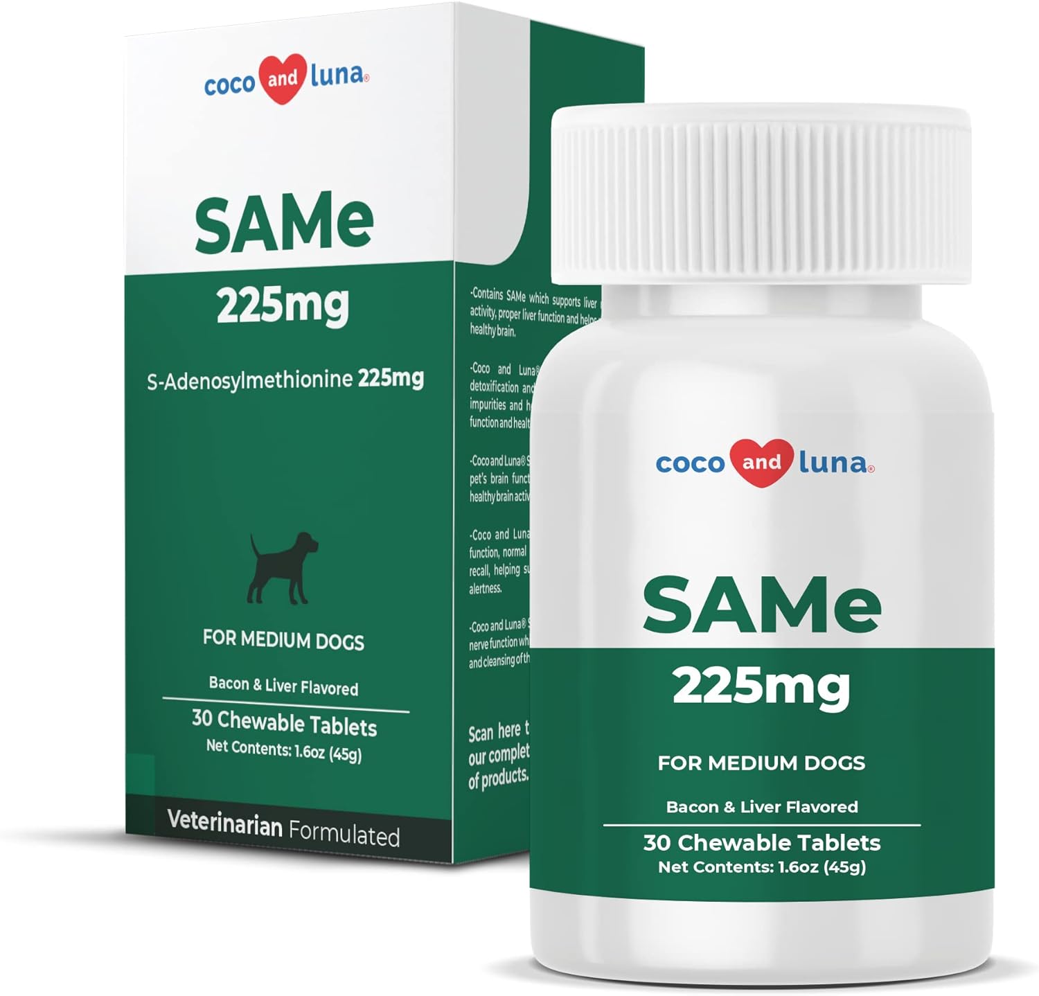 Amazon.com : Same for Dogs - S-Adenosyl-L-Methionine, Liver Supplements ...