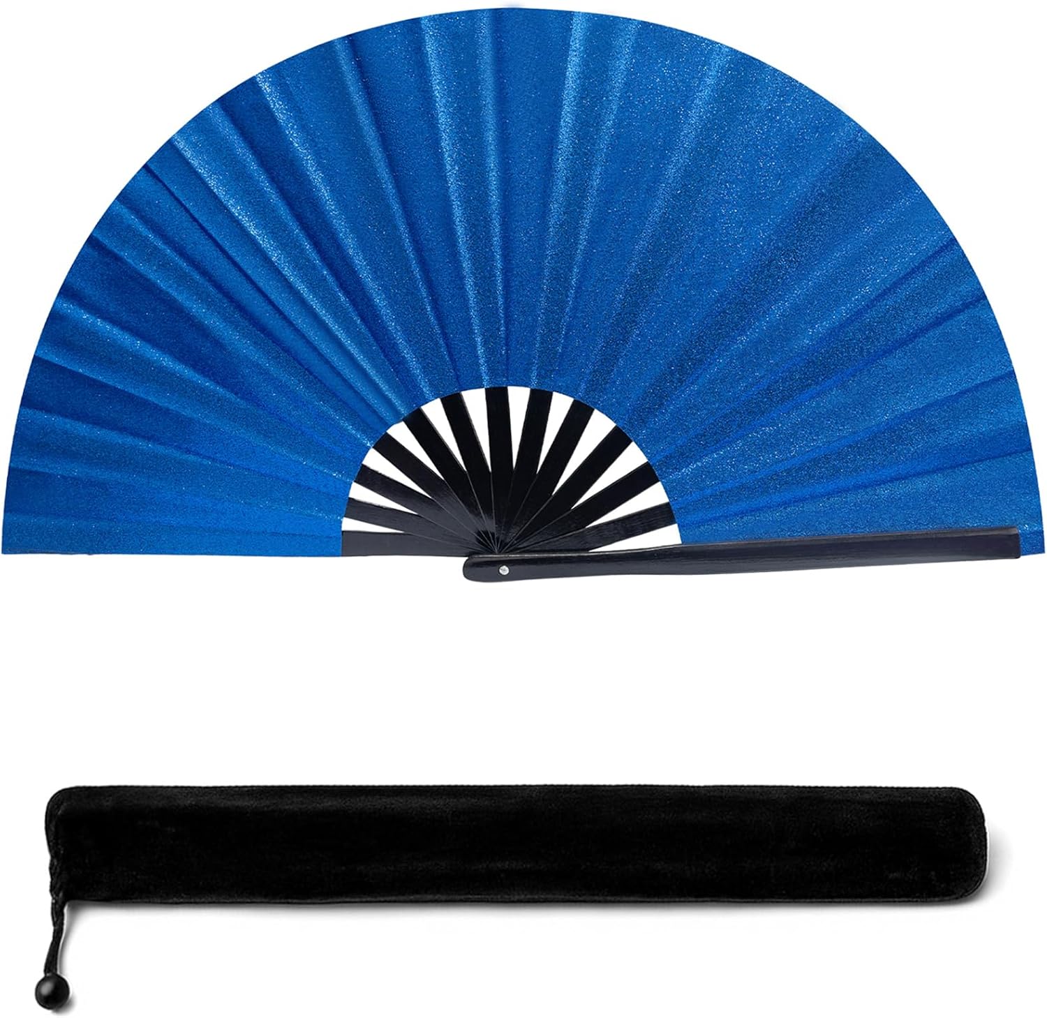 Amazon.com: 13IN Biscay Blue Large Popping Hand Fan for Line Dancing ...