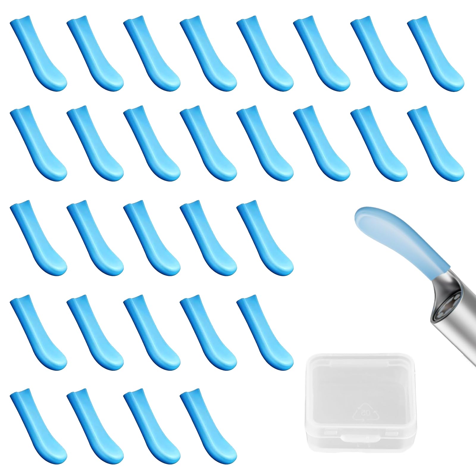 30 Pieces Silicone Ear Spoon Tips, Reusable Ear Cleaner Otoscope ...