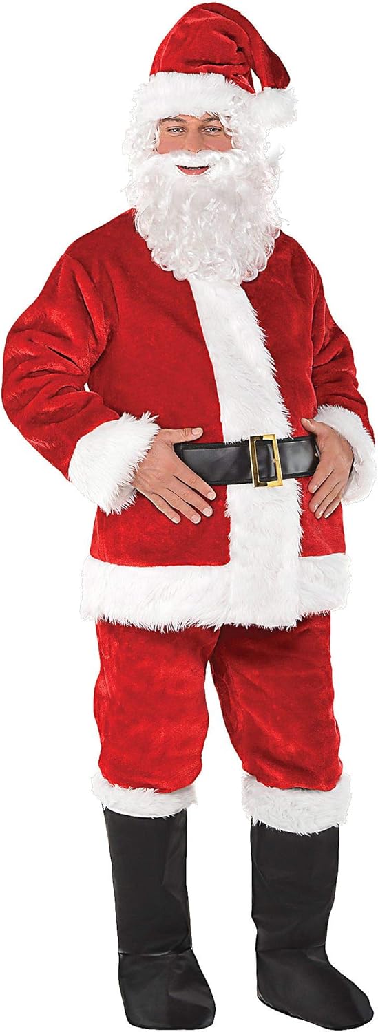 Amazon.com: Bright Red Royal Santa Suit (3XL Up to 58" Chest) 1 Set ...