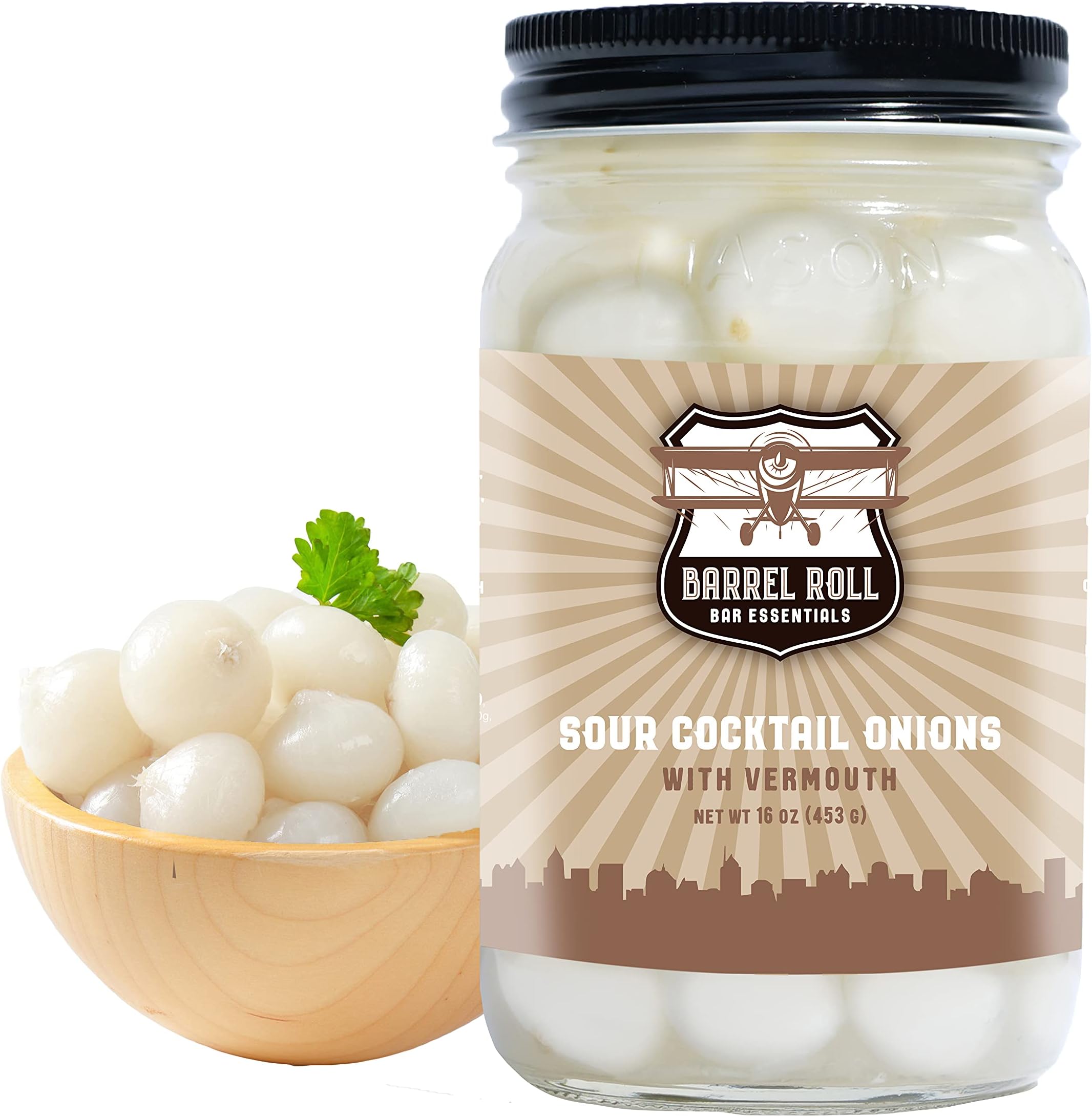 Amazon.com : Barrel Roll Bar Essentials Cocktail Onions - Classic Sour ...