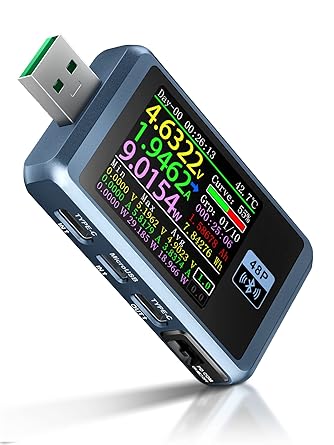 USB Tester 4-24V 6.5A LCD USB A&C Voltage Current Display USB Tester ...