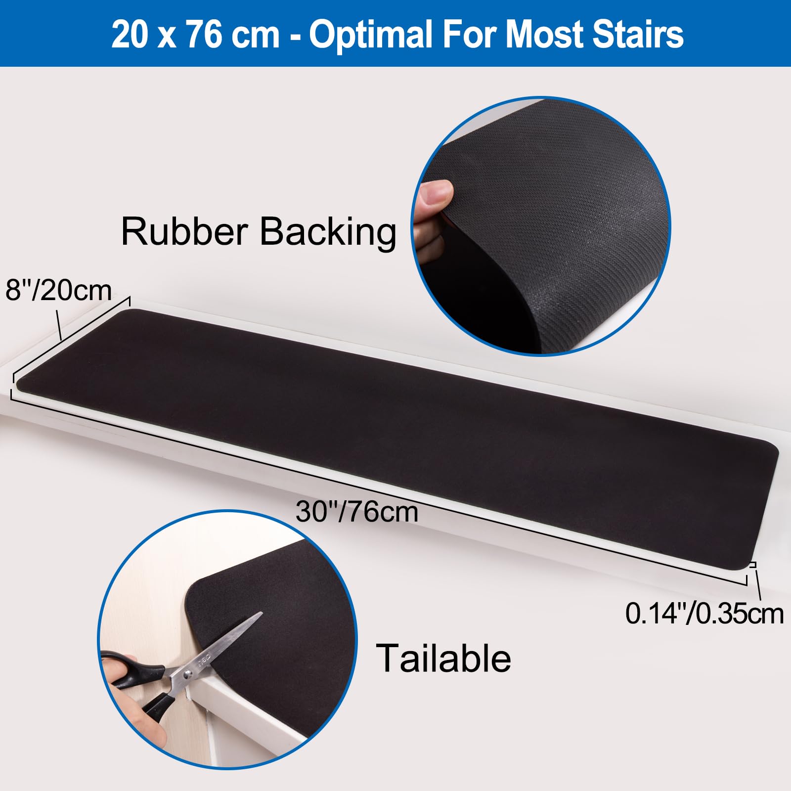 Snapklik.com : Rubber Stair Treads Non Slip, Indoor Stair Runners For ...