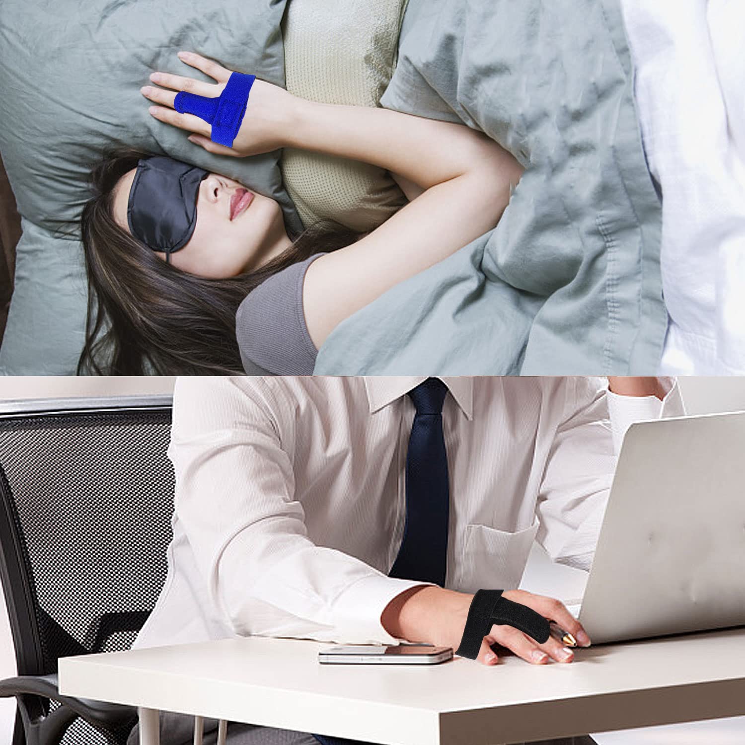 Newsmy 2 Pack Trigger Finger Splint with Built-in Aluminium Bar ...