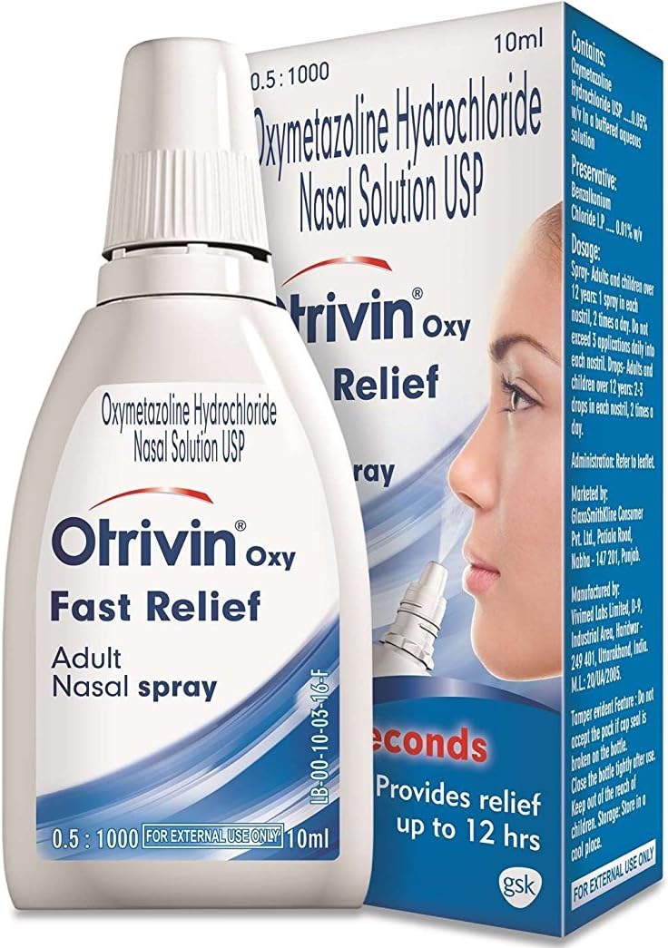 Amazon.com: 6 x Otrivin Adult Nasal Spray Clears Blocked Noses Fast ...
