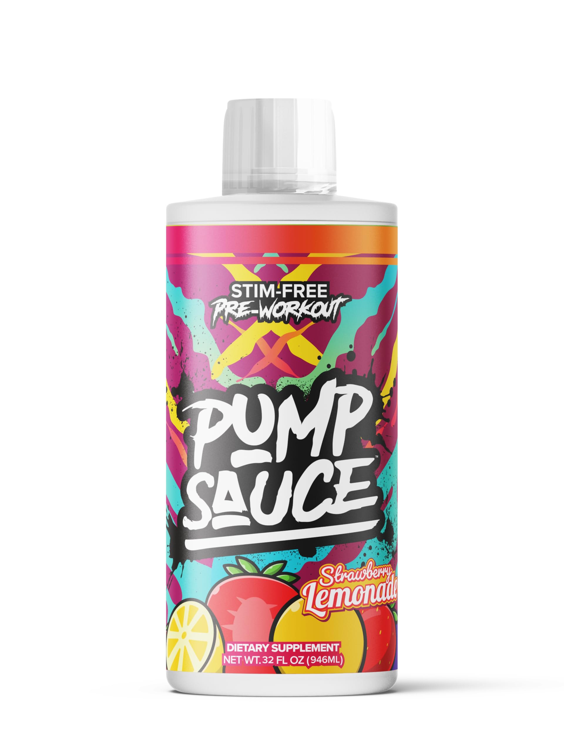 Amazon.com: Pump Sauce Pre-Workout - 32 oz, Strawberry Lemonade, No ...