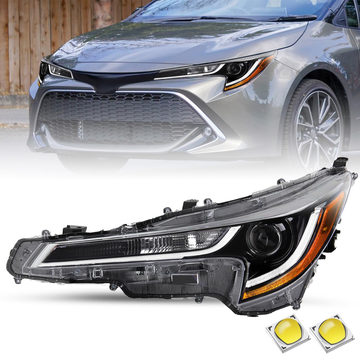 Amazon.com: SOCKIR LED Projector Headlight Assembly Fit for 2020-2022 ...