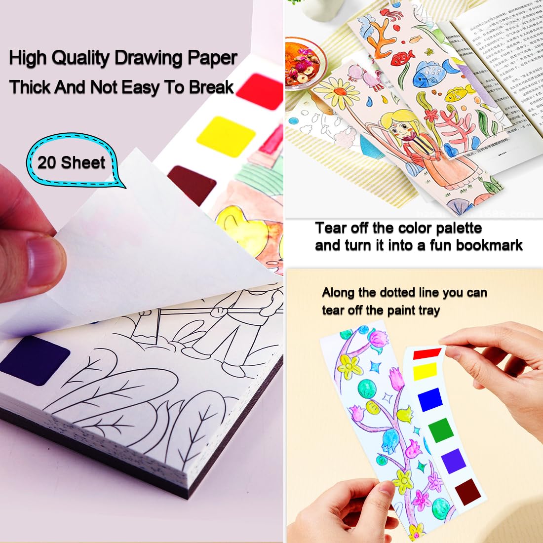 Snapklik.com : Water Color Paint Sets For Kids, Pocket Watercolor ...