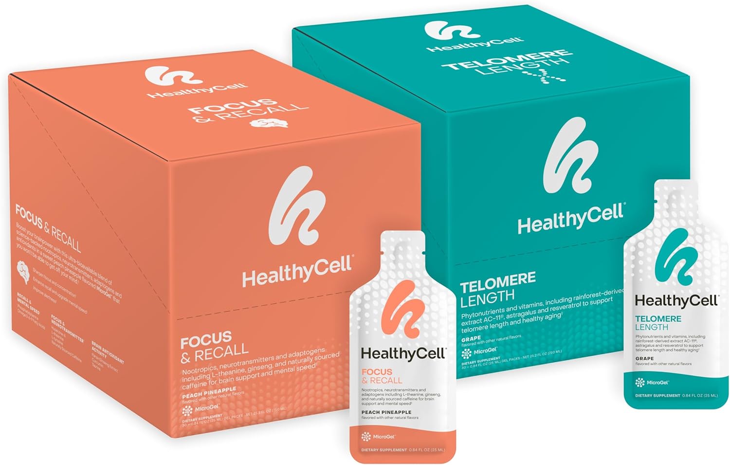 Amazon.com: Healthycell Focus & Recall + Telomere Length Bundle ...