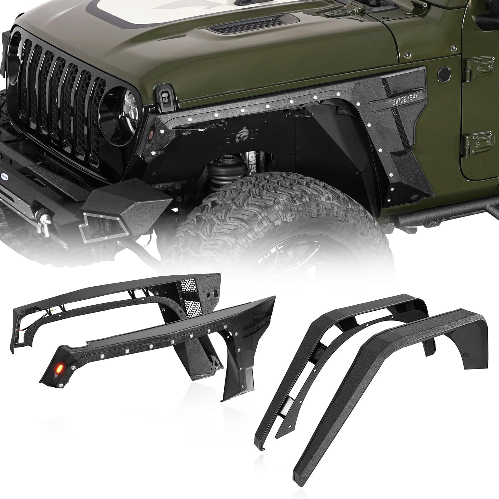 Amazon.com: u-Box Gladiator Inner Fender Liner JT Spartan Wheel Well ...