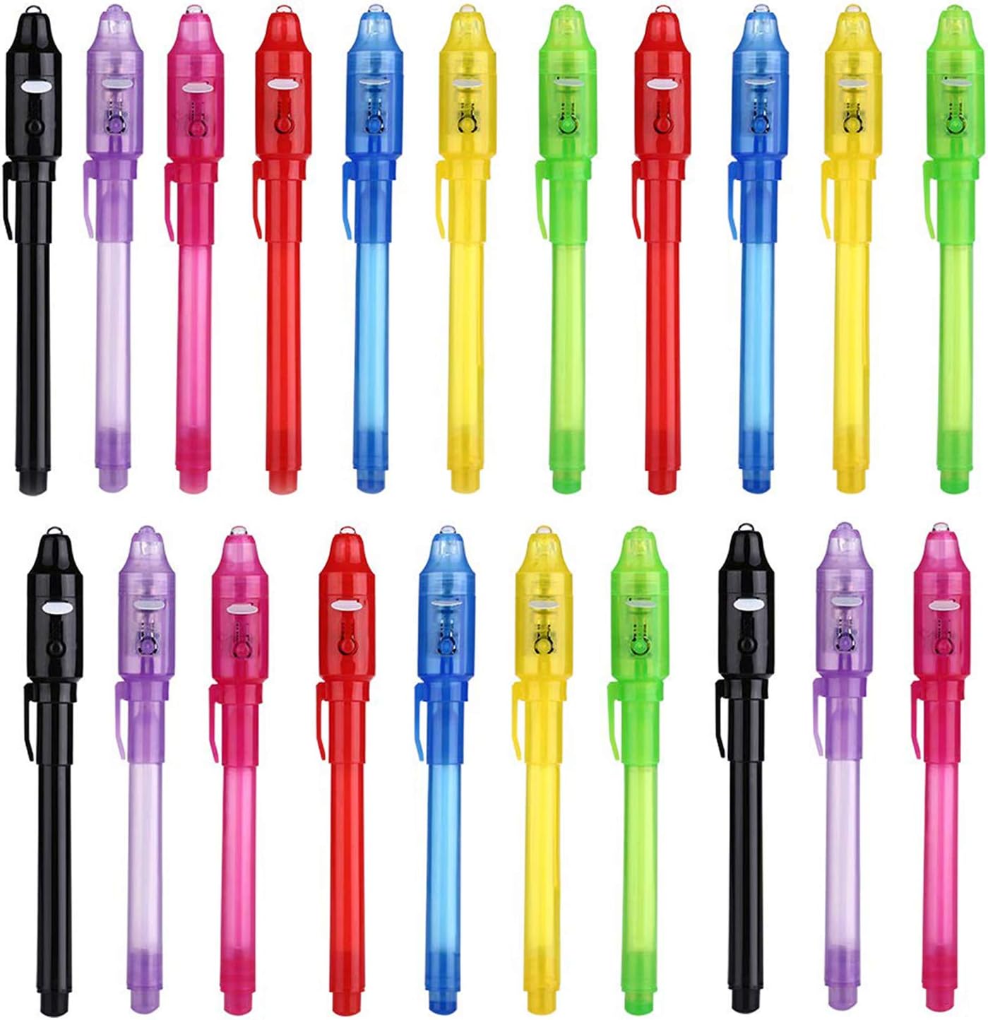 Amazon.com: SCStyle Invisible Ink Pen 24Pcs Latest Spy Pen with uv ...