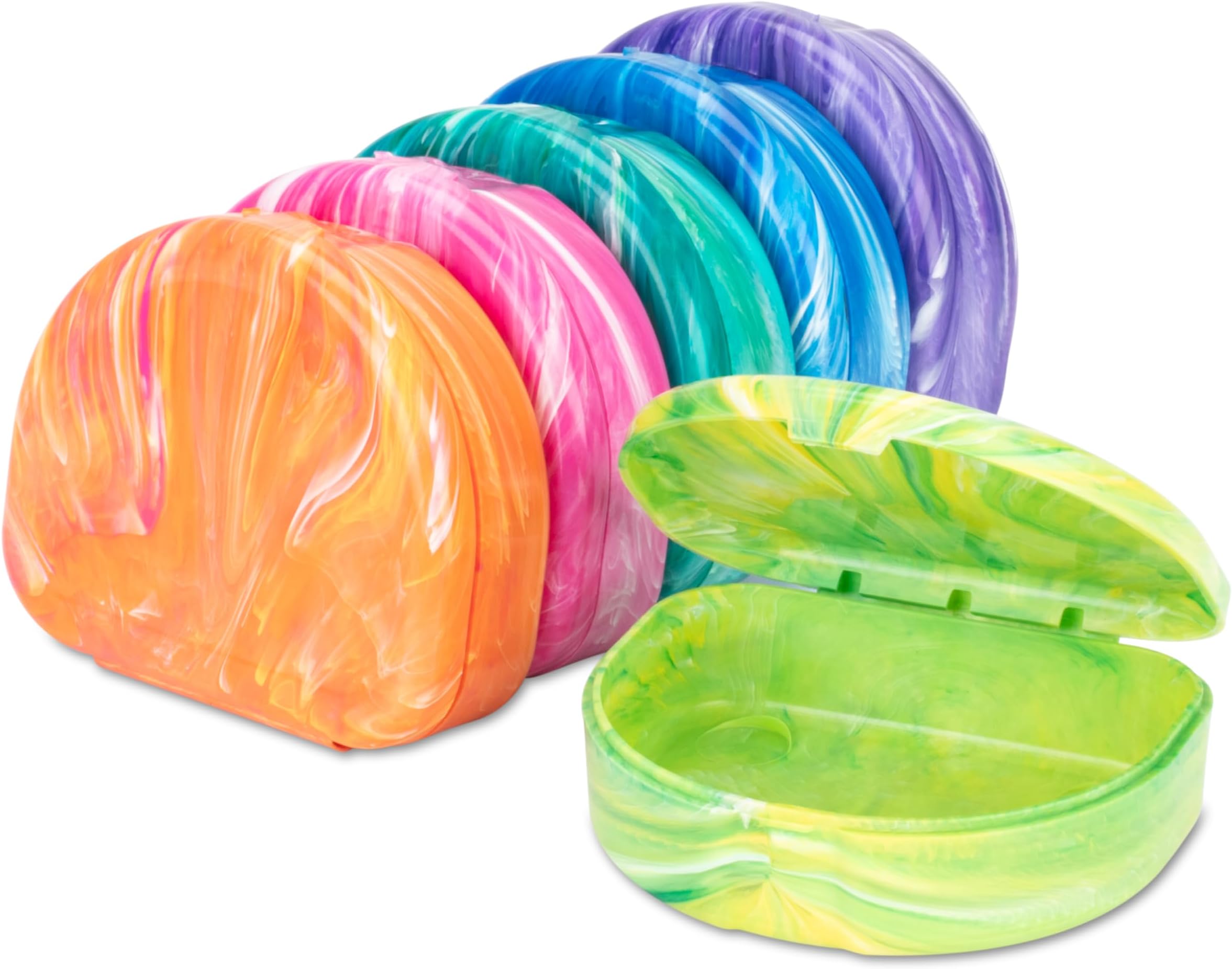 Amazon.com: Practicon Brights Marble Retainer Cases, Clear Aligner Case ...