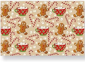 Amazon.com: JarThenaAMCS 50 Sheets Christmas Paper Placemat Gingerbread ...