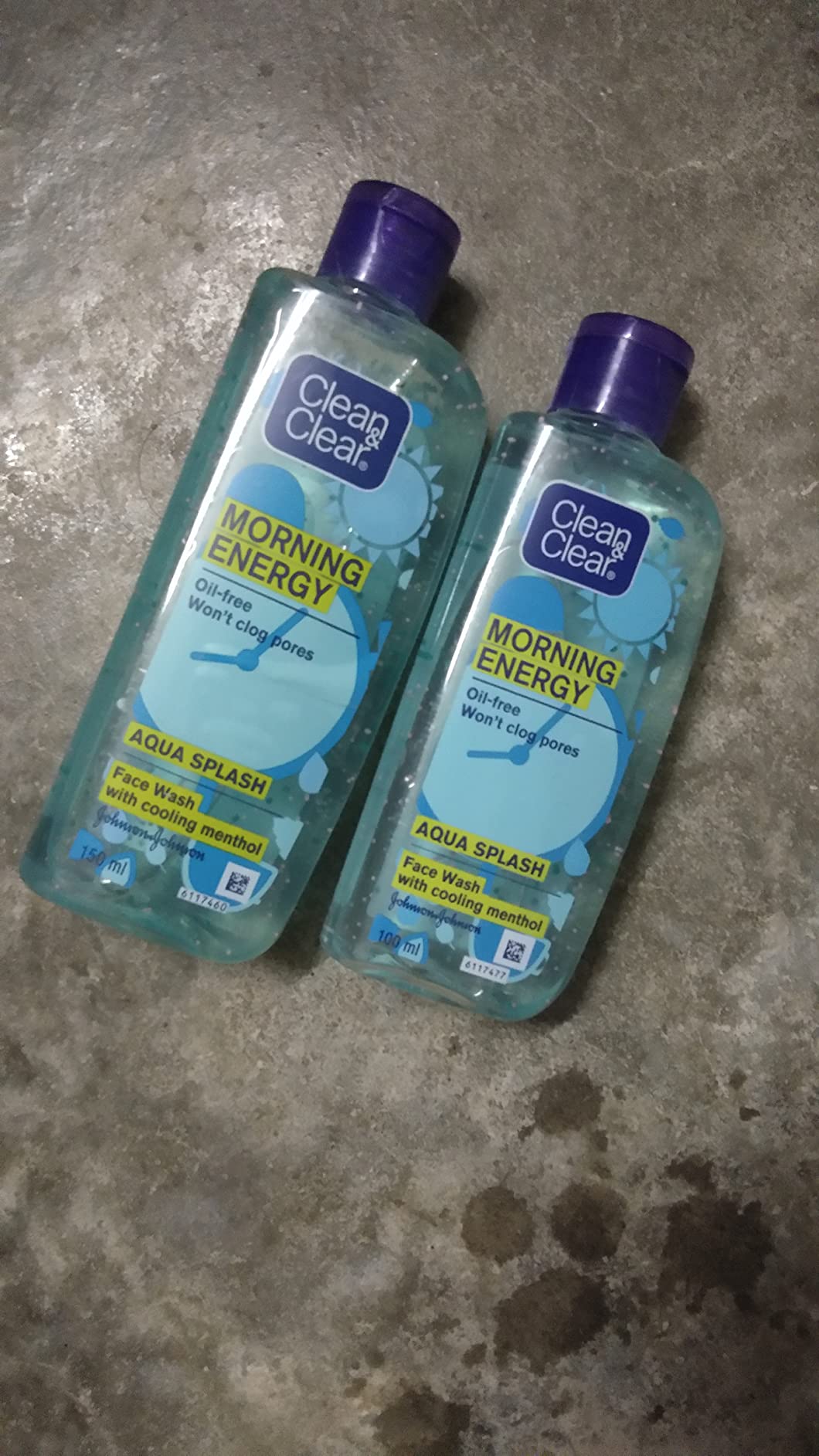 Clean & Clear Morning Energy Aqua Splash Face Wash, Blue, 50 ml ...