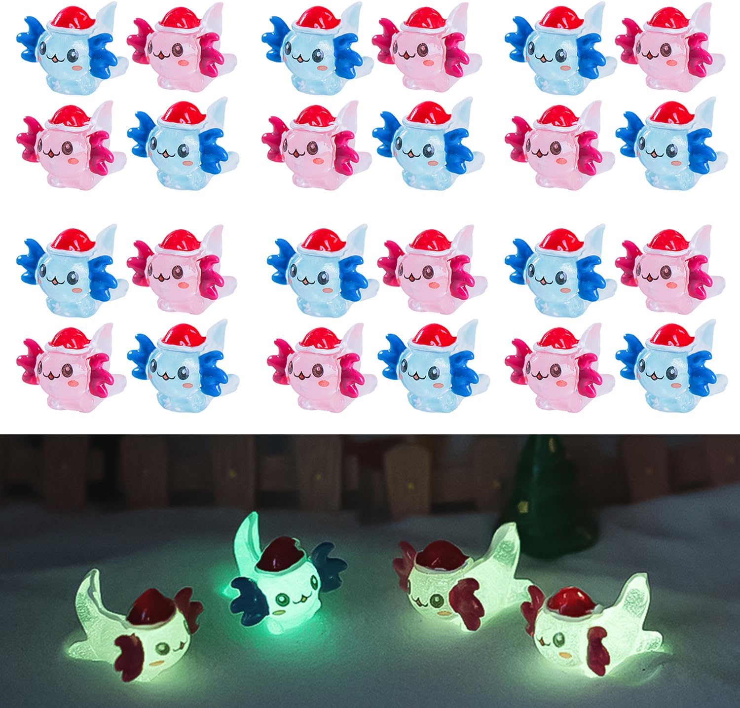 Amazon.com: titihuirie 30PCS Luminous Micro Landscape Axolotl Mini ...