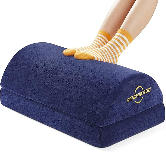 Amazon.com: Foot Rest for Under Desk at Work, Ergonomic Memory Foam ...