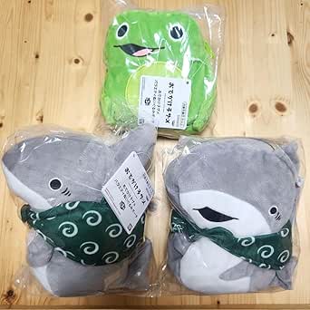 Amazon.co.jp: Odekake Shark Variety Plush Pouch Set : Toys & Games