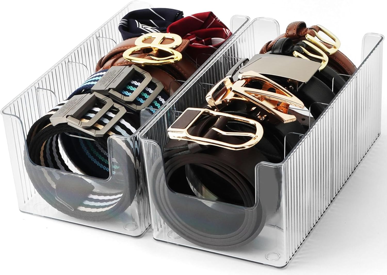 Amazon.com: Liznkjious Acrylic Belt Organizer, 2 Pack with 5 Adjustable ...