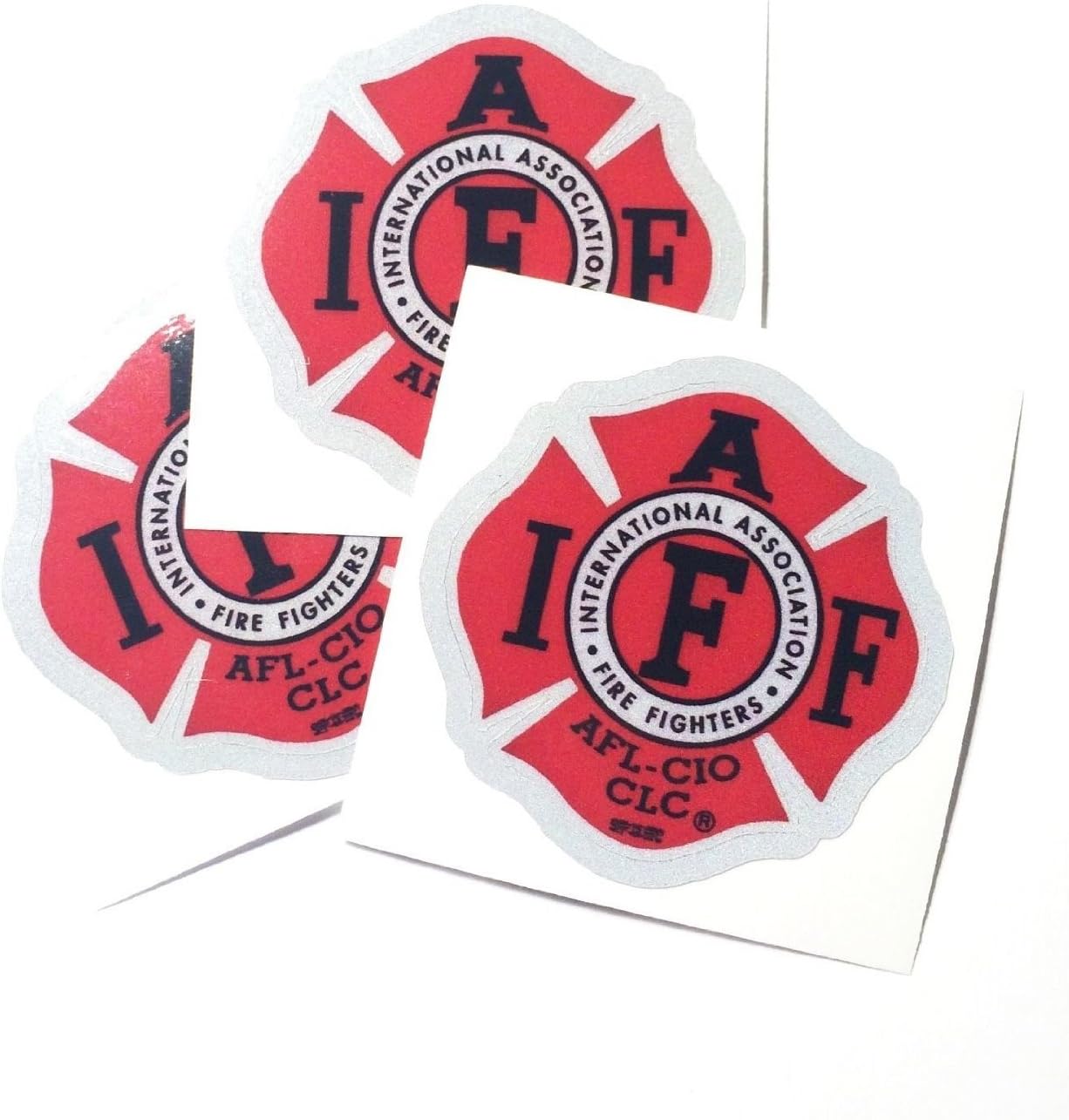 Amazon.com: Three Pack 2" Reflective Helmet Iaff Union True Red 3m ...