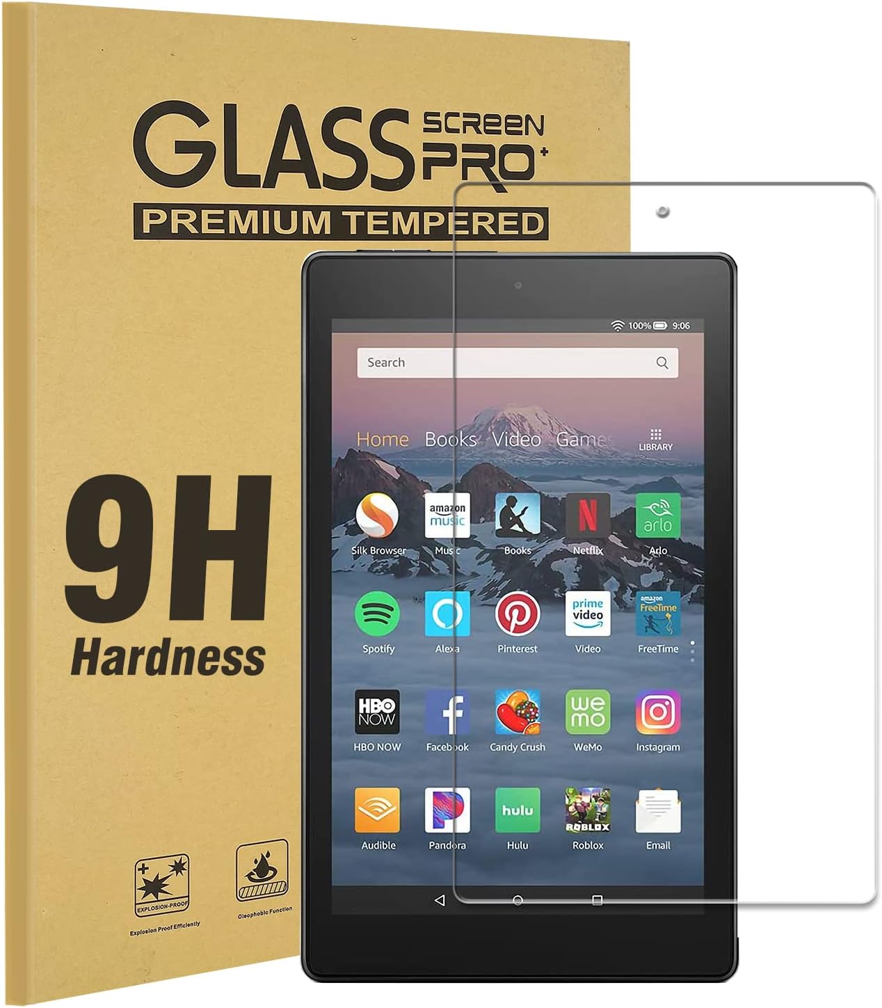 Amazon.com: Tempered Glass Screen Protector For All New Fire 7 Kids ...