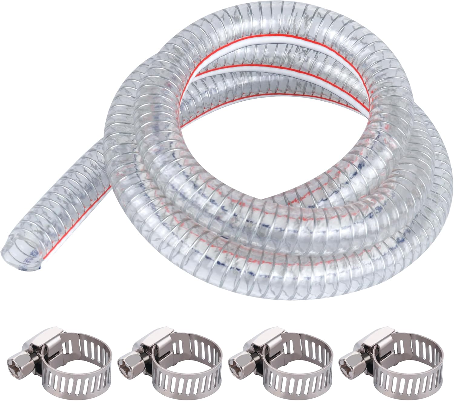 Amazon.com: Gerguirry 3/4" ID x 5FT Steel Wire Suction Hose PVC ...
