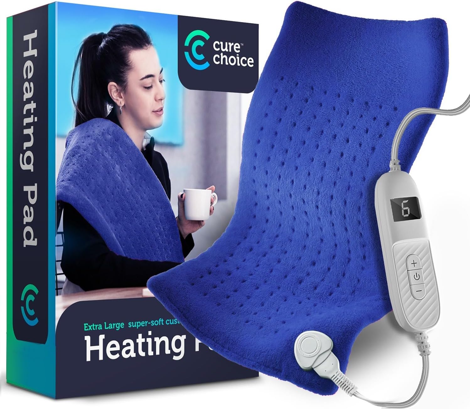 Amazon.com: Cure Choice® Back Heating Pad for Back Pain 12"x24" XL ...