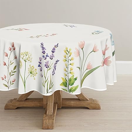 Amazon.com: Horaldaily Spring Summer Tablecloth 70x70 Inch Round ...