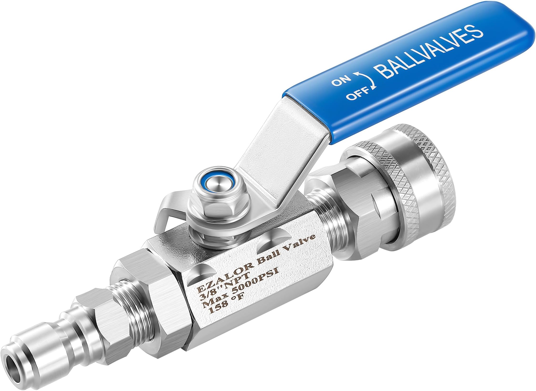Amazon.com: High Pressure Washer Ball Valve Kit 3/8 NPT Quick Connector ...