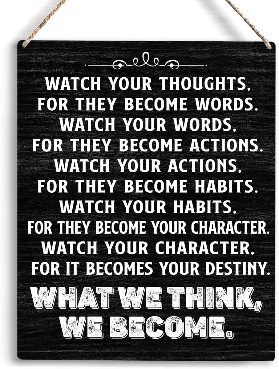 Amazon.com: Motivational Quote Watch Your Thoughts Motivational ...