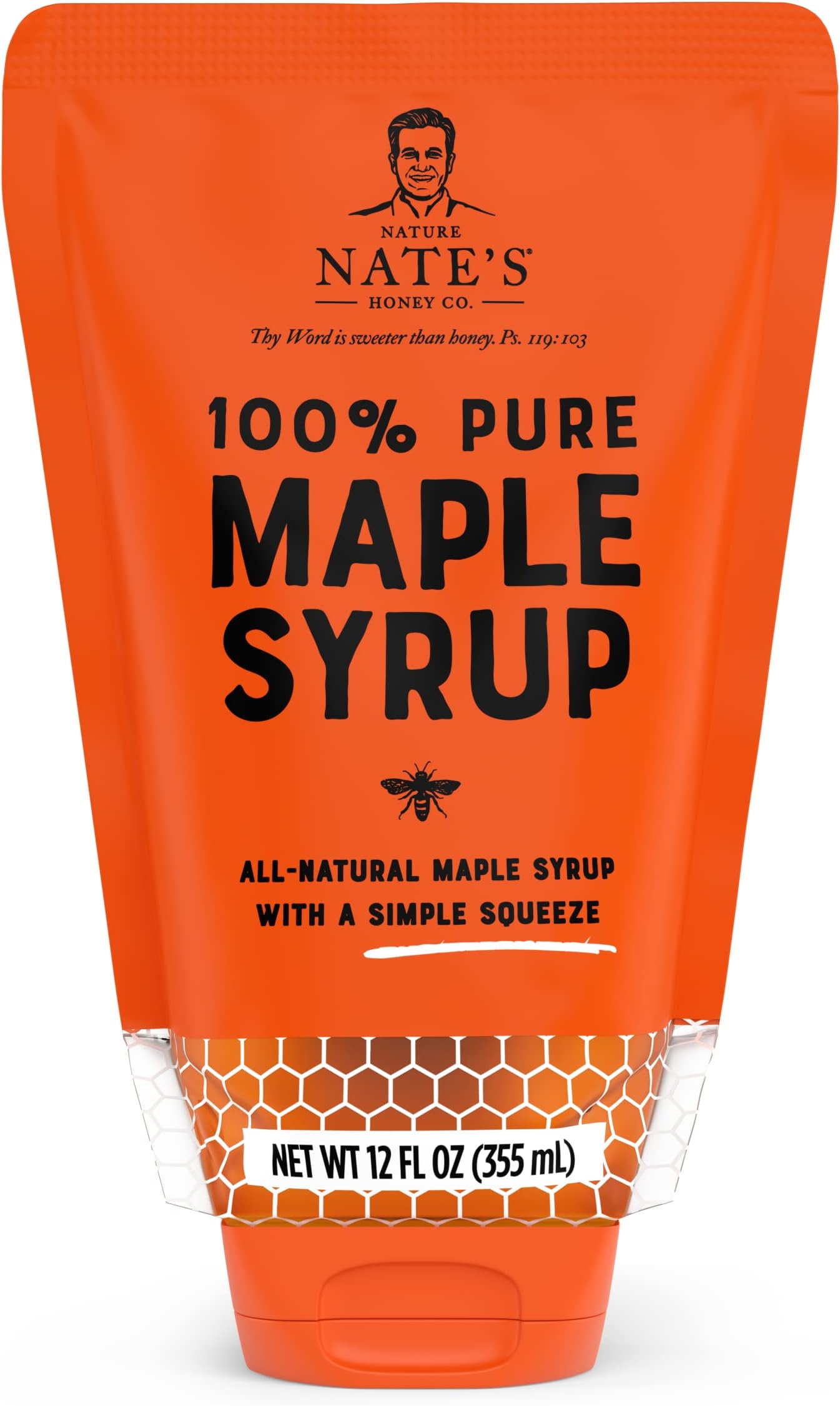 Amazon.com : Nate's 100% Pure Maple Syrup - 12 oz Sustainable Pouch ...