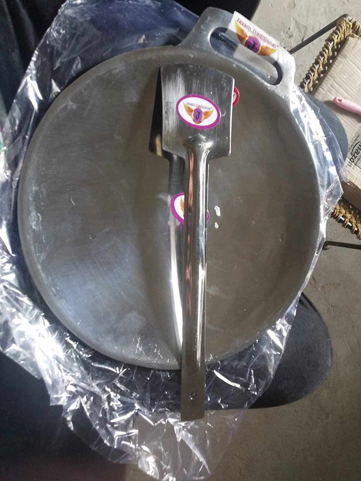 Buy Jayam Traditional INDOLIUM/INDALIUM TAWA/Diameter 10" with Turner ...