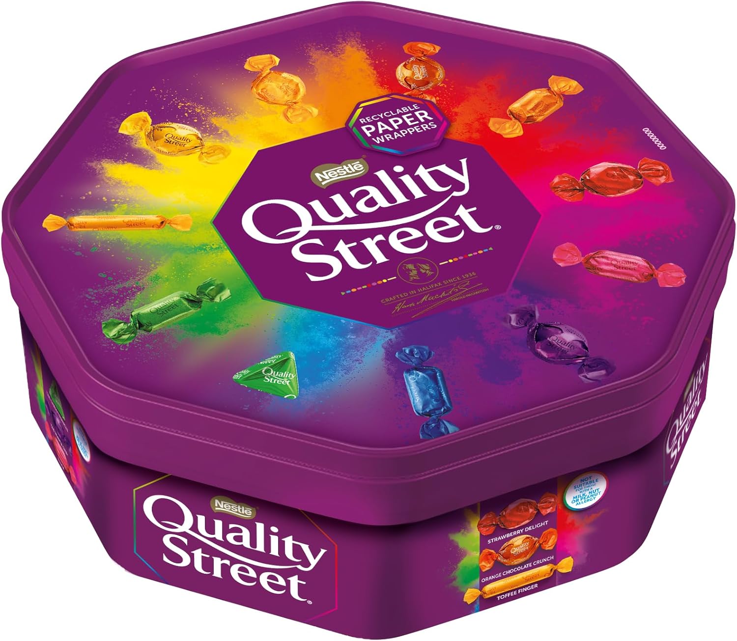 Nestle Quality Street Tub 600g, Assorted milk and dark chocolates and ...