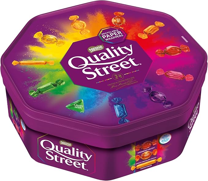 Nestle Quality Street Tub 600g, Assorted milk and dark chocolates and ...