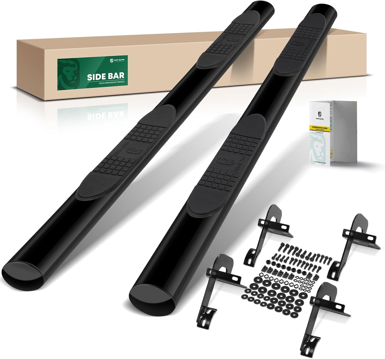 Amazon.com: YHTAUTO 3 Inch Running Boards Side Step Bars Compatible ...