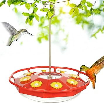 YOYOJOY Hummingbird Feeder, Outdoor Saucer with 8 Feeding Ports, Leak ...