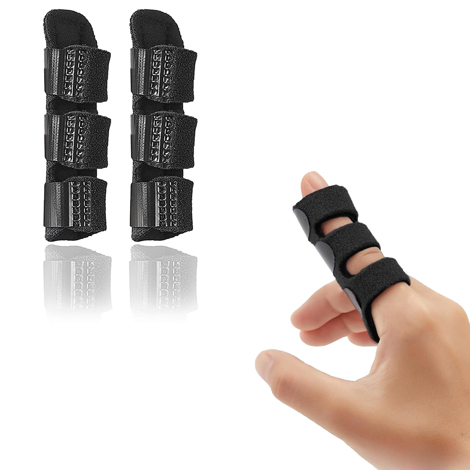 Amazon.com: YilulvDeng Finger Splint,2 Pcs Trigger Finger Splints,Black ...