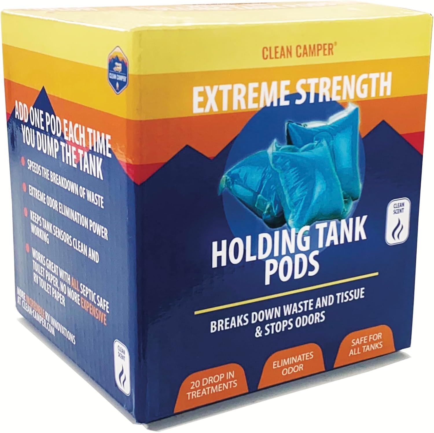 Amazon.com: Clean Camper RV Holding Tank Treatment Drop-In Pods, Makes ...