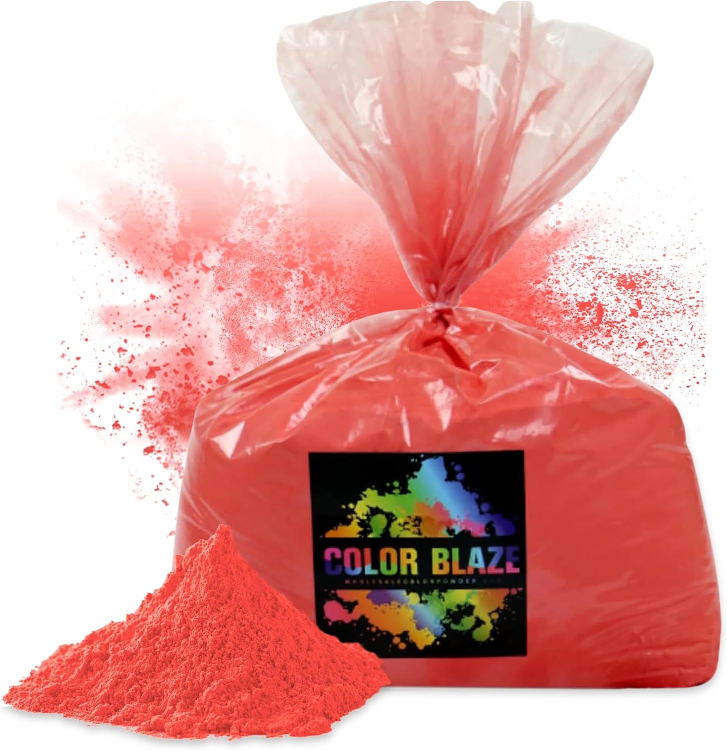 Color Blaze Holi Colored Powder - 5 lbs of Red Powdered Color - for Fun ...