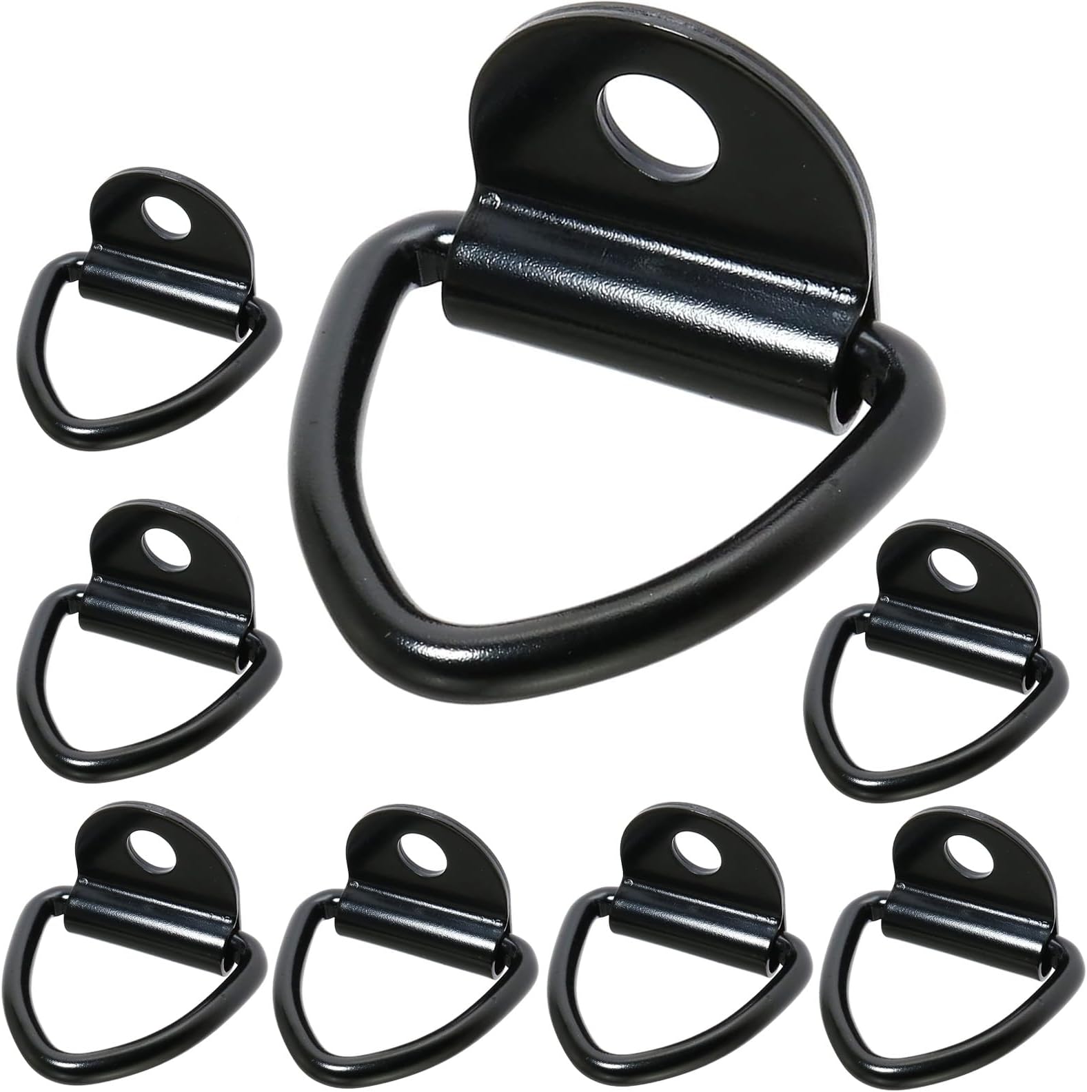 8 Pack V Eyelet Rings Tie Downs, Heavy Duty Carbon Steel Anchors Hooks, Lashing Rings for Kayak ...