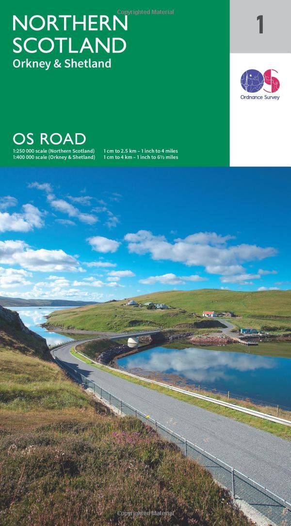 Northern Scotland Road Map | Orkney & Shetland | Ordnance Survey | OS ...