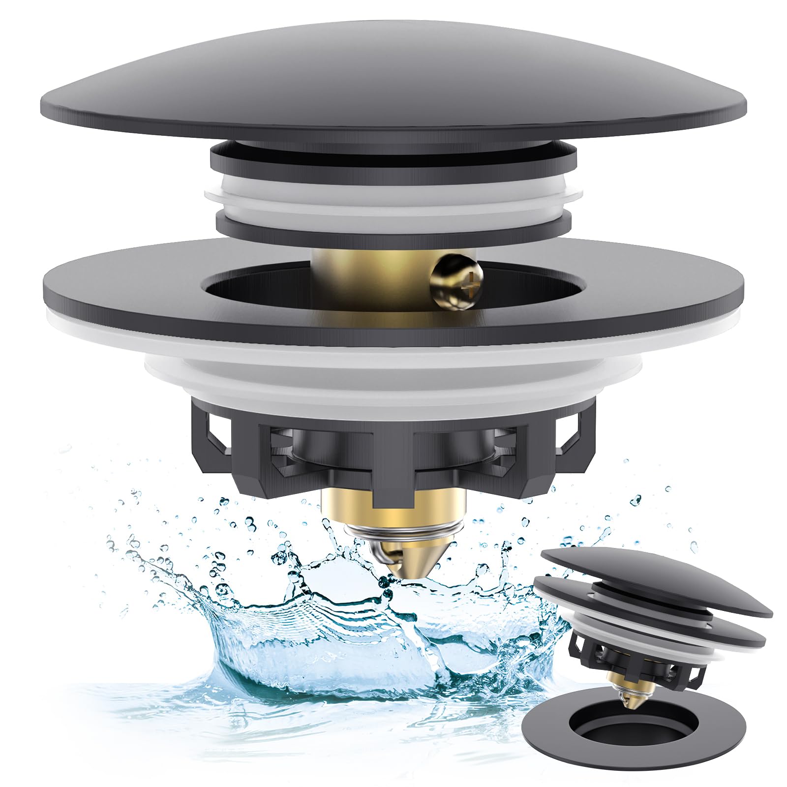 Citymoor Universal Tub Stopper Tip Toe Bathtub Drain Stopper, Pop Up ...