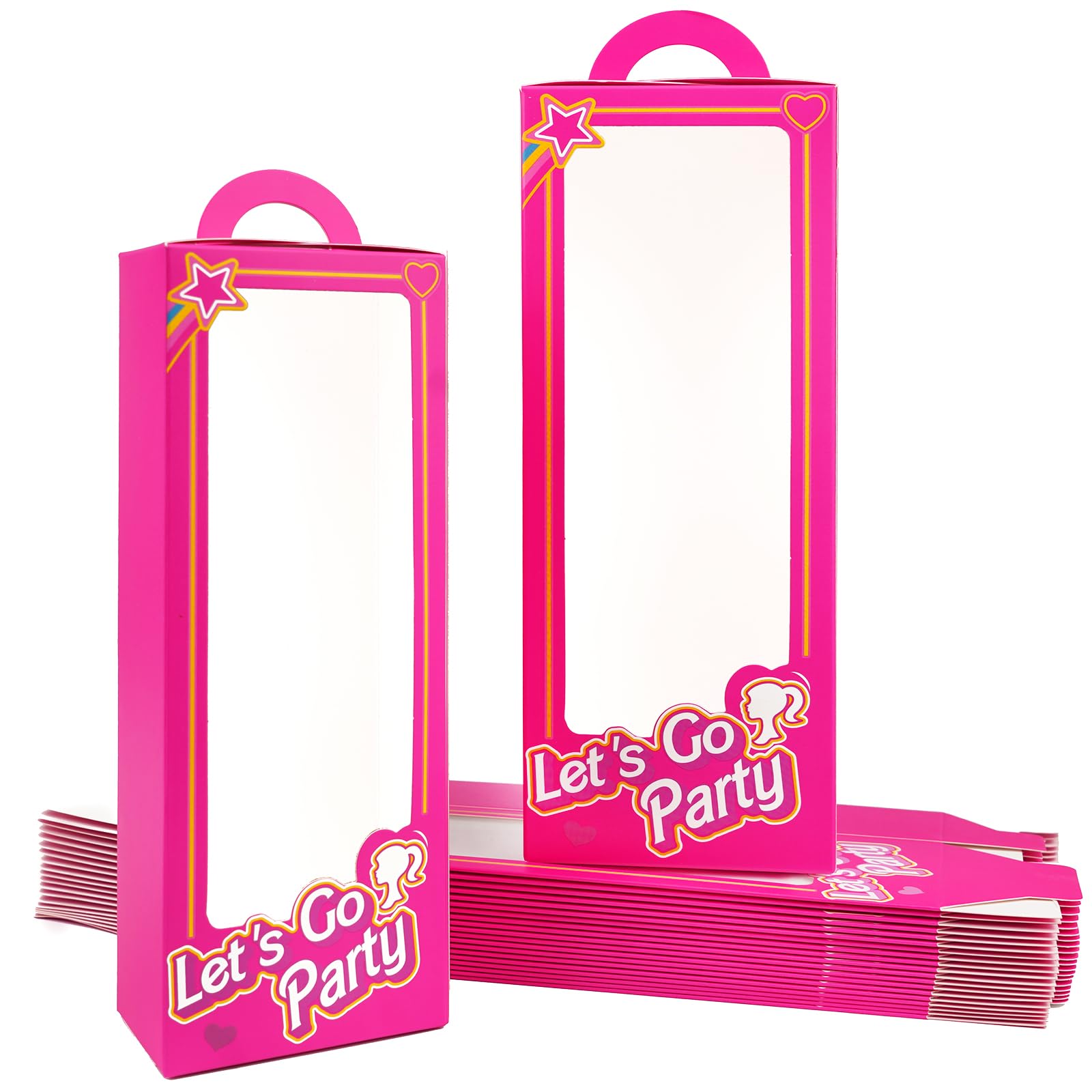 Snapklik.com : 24PCS Pink Party Favor Boxes Props Hot Pink Gift Goodie ...