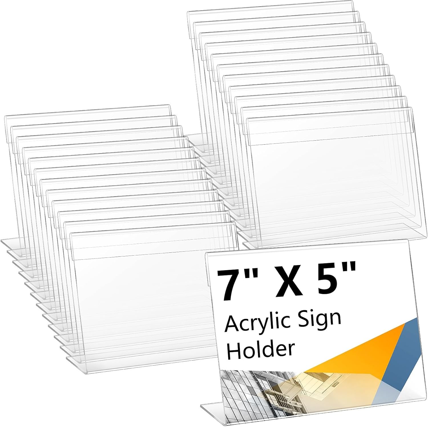 Amazon.com : Vicenpal 6 Pcs 7x5 Inch Clear Acrylic Sign Holder Plastic ...
