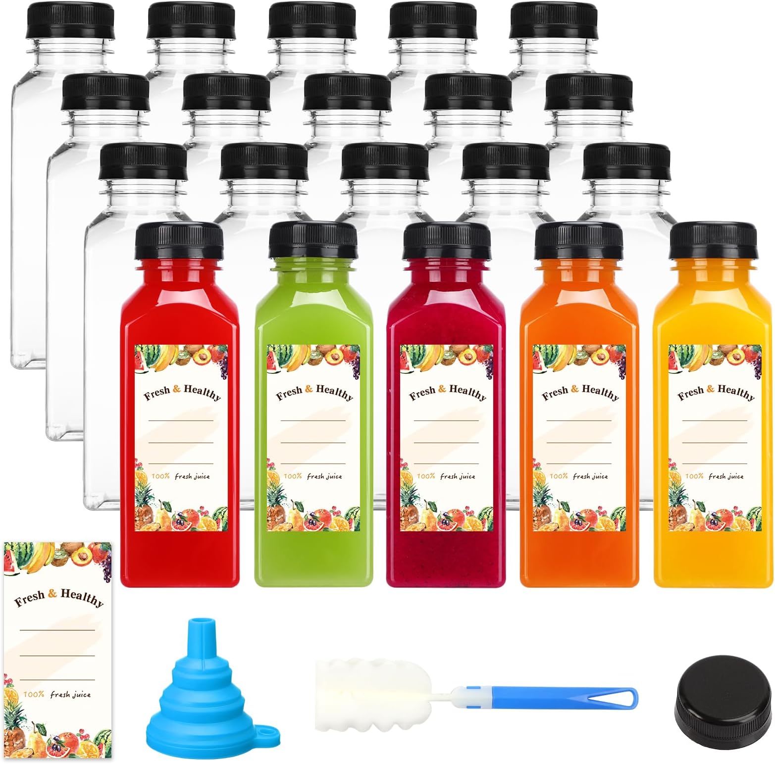Amazon.com: SiliFine 24 Pcs 1.7 oz Glass Syrup Bottles with Loop Handle ...