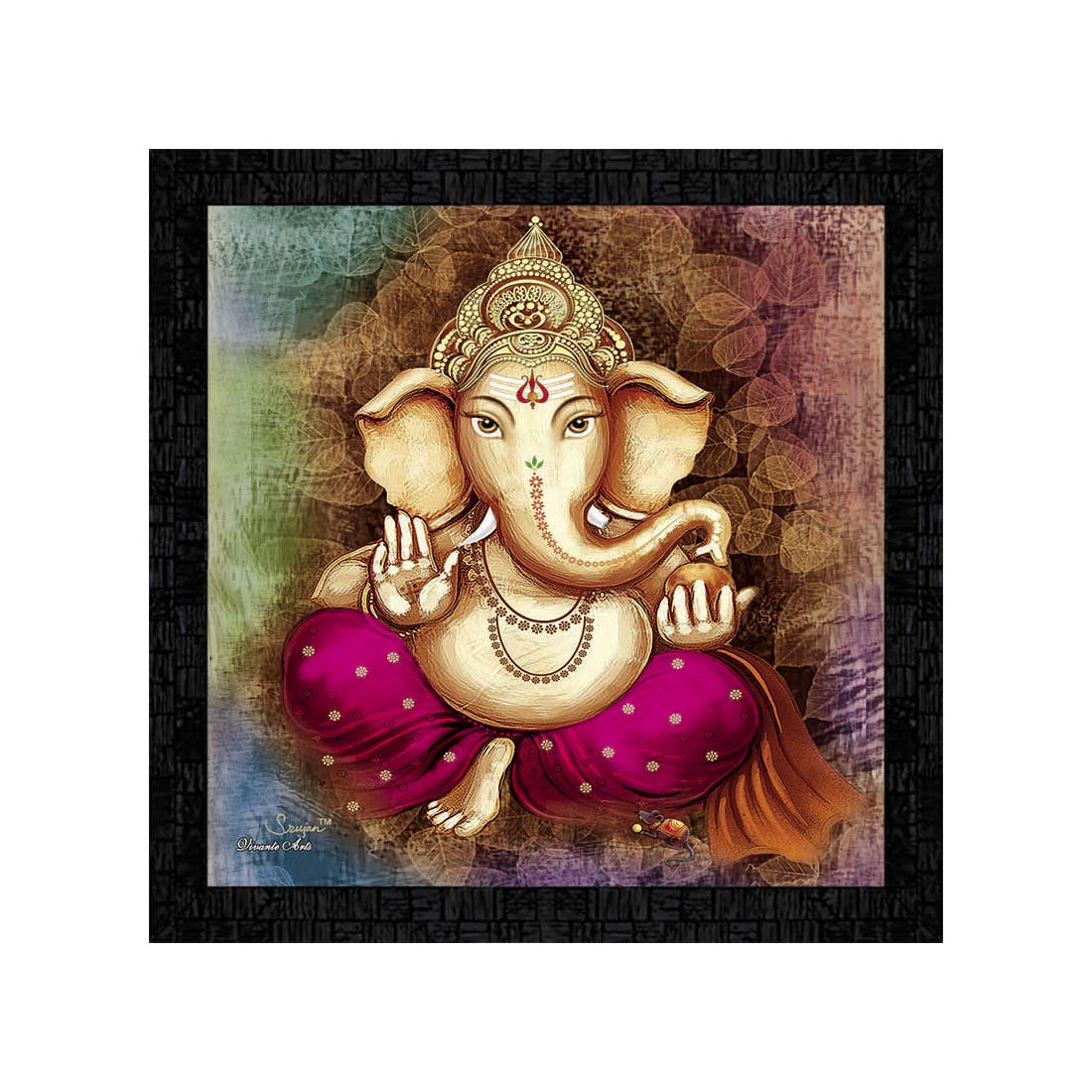 Generic PnF Framed Poster of Ganesh ji 4414-(13x13inch,Multicolour ...